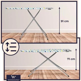 Žehlicí prkno s žehlicí plochou Bavlněný potah 120 x 38 cm
