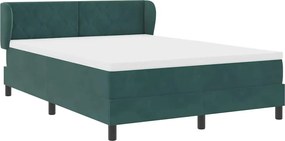 Postel s boxspringem s čelo Tmavě zelená 160 x 200 cm samet 3340451