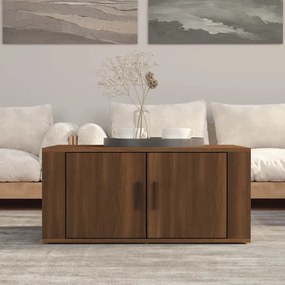 Konferenční stolek hnědý dub 80 x 50 x 36 cm kompozitní dřevo - Default Title