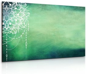 Obraz mandala snů Green Velikost (šířka x výška): 120x80 cm