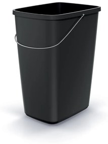 Odpadkový koš COMPACTA Q FLAP basic recyklovaný černý, objem 9l