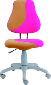 Dětská židle FUXO Alba S-LINE béžovo-růžová
