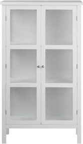 Bílá dvoudveřová vitrína Actona Eton, výška 136,5 cm