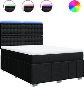 Box spring postel s matrací černá 140 x 190 cm textil 3293979