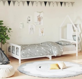 vidaXL Dětská postel 90 x 200 cm masivní borové dřevo [834568] Barva: Bílá