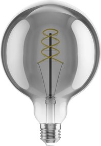 Mexen Vintis, LED žárovka spirála E27, G125, 8W, Teplá - 2200K, 450 lm, kouřová - L168-E27-0822-70
