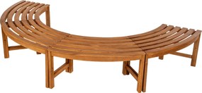 Lavice Male 250 cm půlkruhová bez opěradla - teak