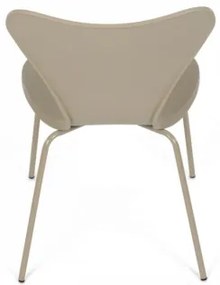 Jídelní židle cappucino plastová čtyřnohá kovová podnož CT-X7034 CAP