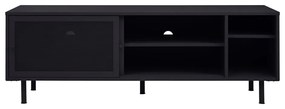 Černý kovový TV stolek 160x55x45 cm Veep – Unique Furniture
