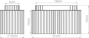Modré kovové bodové svítidlo 10x21 cm Zora – Sollux