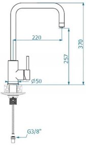 ALVEUS 1139811 - Dřezová baterie DUAL 37 cm granit/béžová
