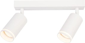 Bodové svítidlo Pipe Ring, 2x bílé kovové stínítko, w