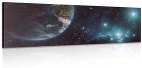 Obraz vesmír a zeměkoule - 135x45 cm