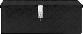 Úložný box černý 70 x 31 x 27 cm hliník 152251