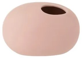 Světle růžová keramická oválná váza Matt Pink S - 16*10*11 cm