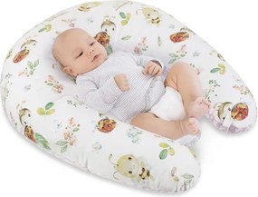 Bellatex Kojicí polštář s povlakem na zip Zelená,Červená,Bílá 180 cm, po obvodu
