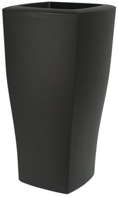 Plust - Designový květináč QUADRUM, 37 x 37 x 73 cm - černý