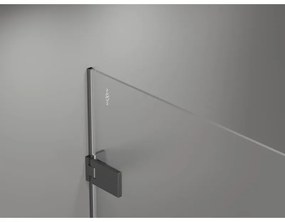 Mexen Lunar-F L, skládací sprchový kout pravý 100 x 100 cm, 8mm čiré sklo, profil grafit broušený, 836L-100-100-66-00-P