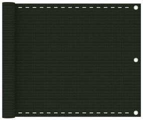 Balkonová zástěna tmavě zelená 75 x 600 cm HDPE 310971
