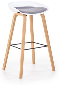 Barová židle H86 bílá / šedá