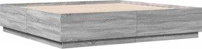 Rám postele šedý sonoma 200 x 200 cm kompozitní dřevo 3209679