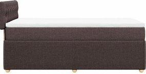 Box spring postel s matrací tmavě hnědá 90x200 cm textil 3289649
