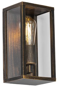Vintage nástěnné svítidlo starožitné zlaté 26 cm IP44 - Charlois