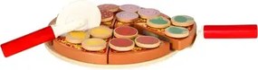 KIK Dřevěná pizza s příslušenstvím / Hra na vaření / 27 dílků / dřevo