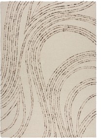Flair Rugs, Kusový koberec Memphis Abstract Swirl Natural/Brown, 200x290, béžová, ložnice