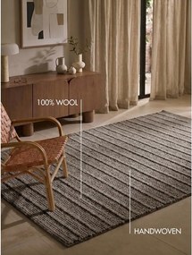 Tmavě šedý/tmavě hnědý ručně tkaný vlněný koberec 120x170 cm Camden Parker – Ted Baker