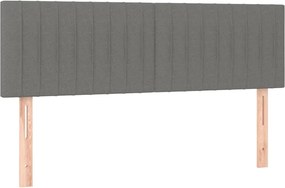 Box spring postel s matrací tmavě šedá 140x200 cm textil 3140778