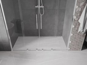Mexen Velar Duo, posuvné dveře do otvoru 170x200 cm, 8mm čiré sklo, chromový profil, 871-170-000-02-01