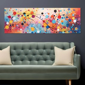 Obraz na plátně - Tečkovaná realita, Abstrakce FeelHappy.cz Velikost obrazu: 120 x 40 cm