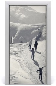 Fototapeta na dveře lidé lyžaře 85x205 cm