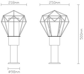 Globo 31356 - Venkovní lampa HORACE 1xE27/15W/230V IP44
