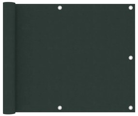 vidaXL Balkónová zástěna tmavě zelená 75 x 500 cm oxfordská látka