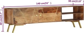 vidaXL TV stolek 140 x 30 x 40 cm masivní sheeshamové dřevo [286153]