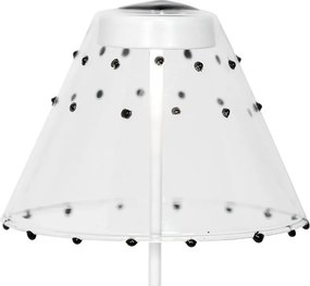 Stínidlo na stolní lampu Swap s malými tečkami skleněné černé