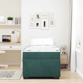 Rám postele s matrací Tmavě zelená 90 x 190 cm textil 3399263