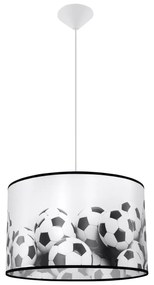 Dětské závěsné svítidlo Ball B, 1x plastové stínítko se vzorem, (fi 40cm)