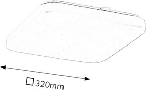 Rabalux Bílé stropní LED svítidlo Rob hranaté 320x320mm 32W 2287