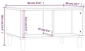 Konferenční stolek dub sonoma 60x50x36,5 cm kompozitní dřevo