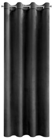 Černý sametový závěs na kroužcích ROSA 140x250 cm