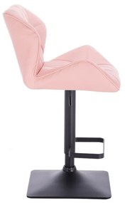 LuxuryForm Barová židle MILANO na černé podstavě - růžová