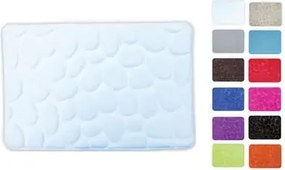 MSV PEBBLES koupelnová předložka 40 x 60 cm bílá / Polyester, PU pěna