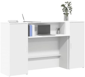 Recepční stůl bílý 180 x 50 x 103,5 cm, z umělého dřeva 3324205