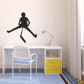 Samolepka na zeď - Skok s koloběžkou (93x95 cm) - PopyDesign