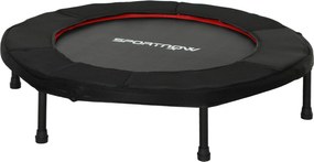 SPORTNOW 102 cm Skládací Fitness Trampolína s Ocelovým Rámem a Protiskluzovými Nohami, Podporuje Hmotnost 100 kg pro Trénink Nohou a Těla Doma, v Kanc