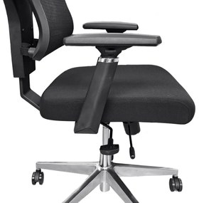 Kancelářská ergonomická židle VIVAX — síť / látka, černá, nosnost 150 kg