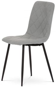 Jídelní židle SOVA — kov, látka, více barev Stříbrná
